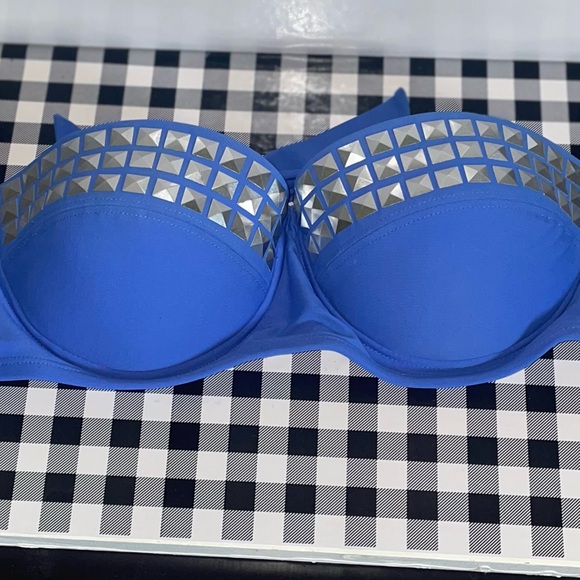 Xhilaration | Swim | Periwinkle Studded Strapless Bikini Swimsuit Top ...